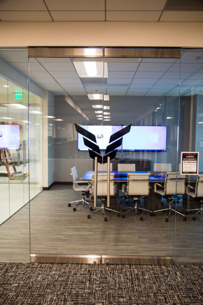 Civic Financial Services commercial interior conference room with glass ...