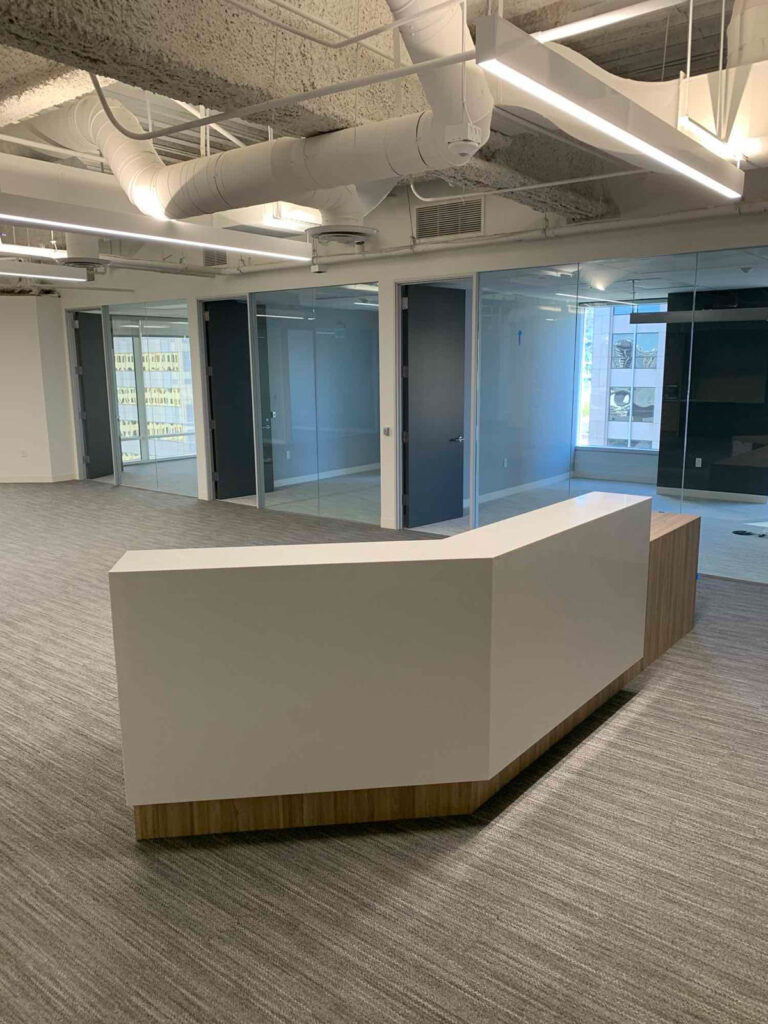 Beta Health Commercial Interior Counter Area with glass doors | Alpha ...